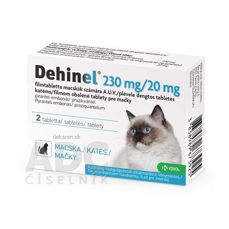 DEHINEL 230 mg/20 mg pre mačky - iLekaren.sk